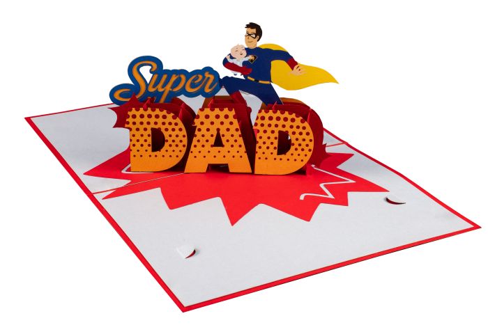 3D Karte Super Dad rot | hervorragend.ch