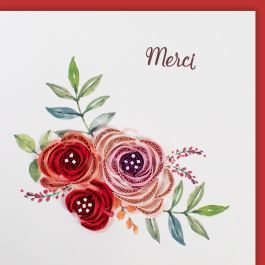Paper Quilling-Dankeskarte Blumen Merci klein | hervorragend.ch